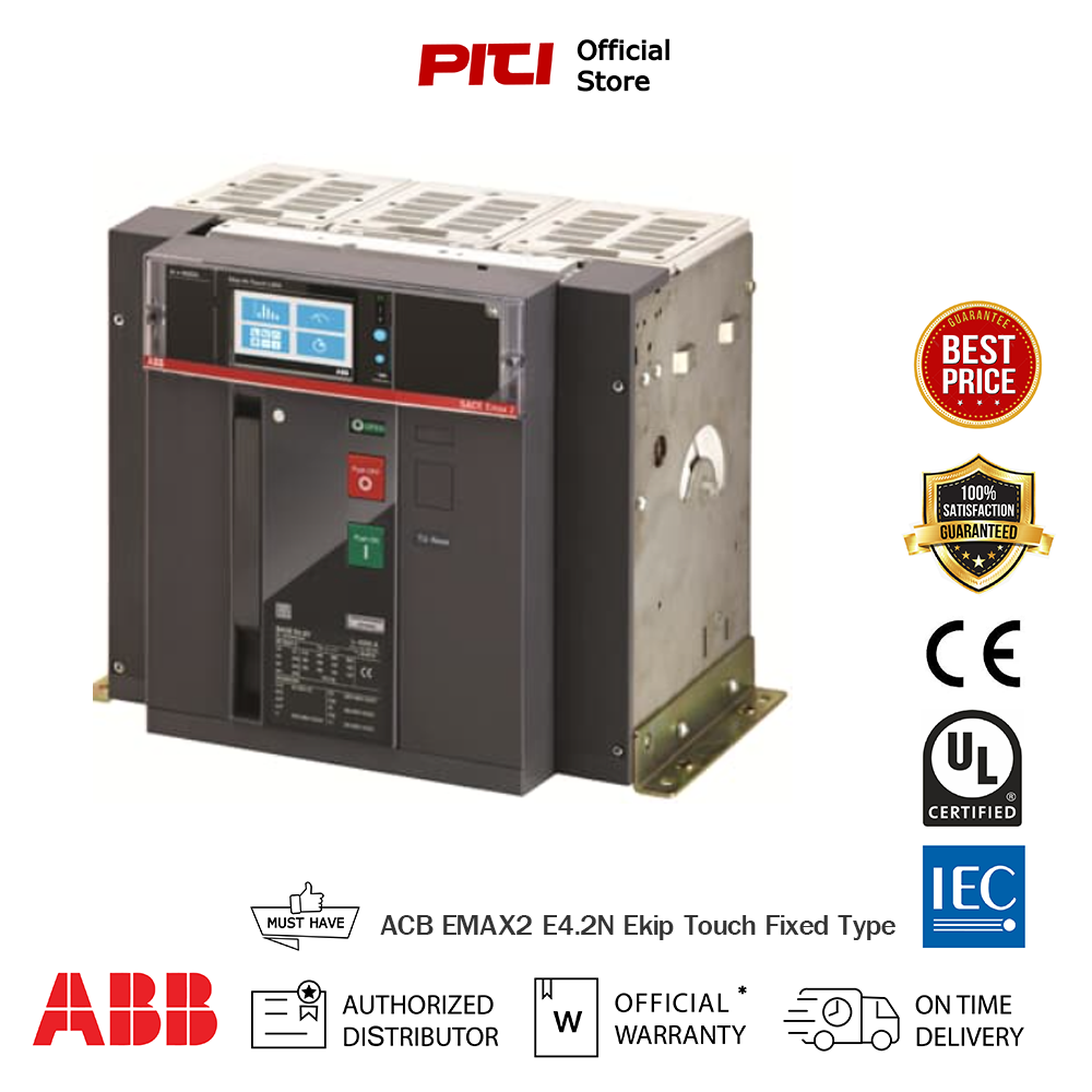 ABB เบรกเกอร์ ACB Emax E4.2N 3200 Ekip Touch LSIG 3P 66kA Fixed Type BREAKER SACE EMAX แอร์เซอร์ ...