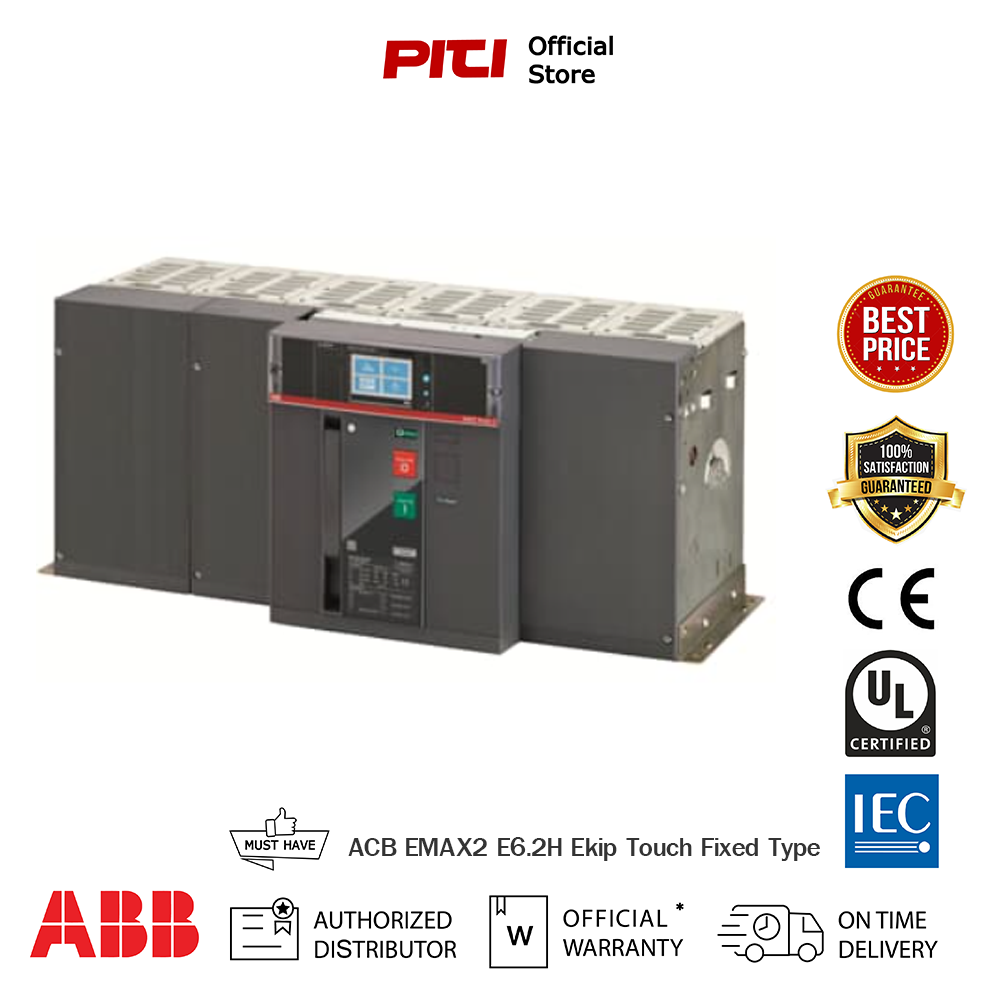 ABB เบรกเกอร์ ACB Emax E6.2H 5000 Ekip Touch LI 3P 100kA Fixed Type ...