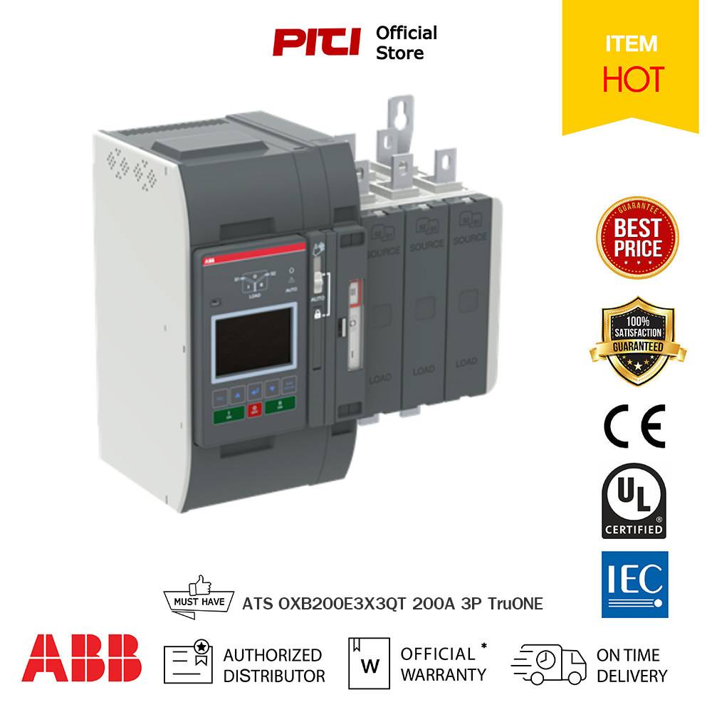 ABB ATS OXB200E3X3QT 200A 3P TruONE Automatic Transfer Switch อุปกรณ์ ...