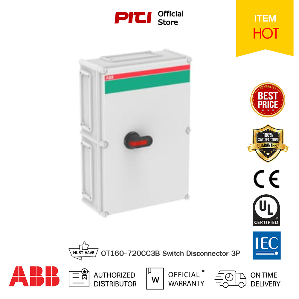 ABB OT315KFCC3B 315A 3P Safety Switch Enclosed Switch Disconnector OTP Series Plastic Enclosure ...