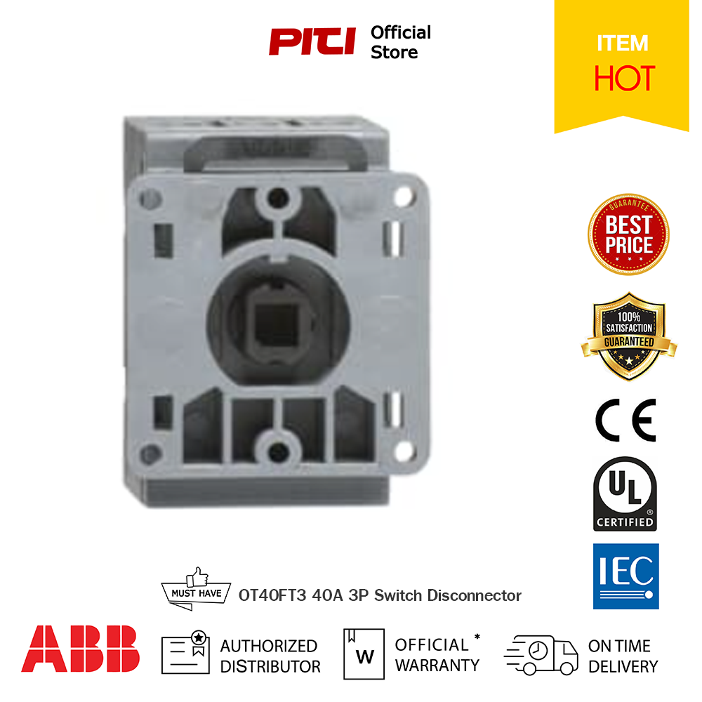 ABB OT40FT3 40A 3P 11kW Switch Disconnector OT Door Mounting สวิตซ์ 3 ...