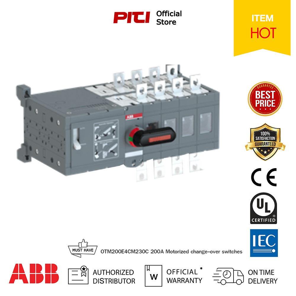 ABB OTM200E4CM230C 200A 4P 110kW Motorized change-over switches (ON-OFF ...