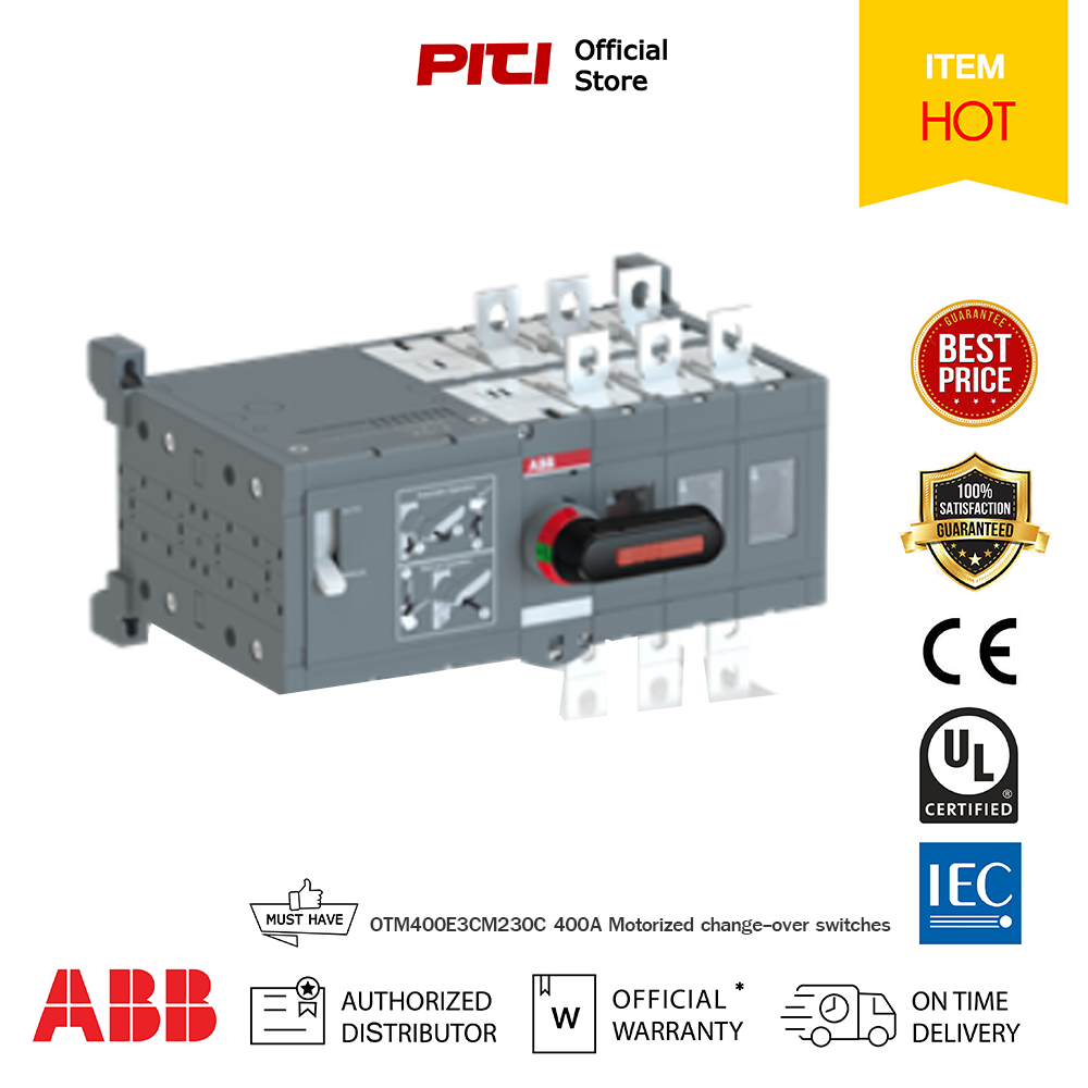 ABB OTM400E3CM230C 400A 3P 230kW Motorized change-over switches (ON-OFF ...
